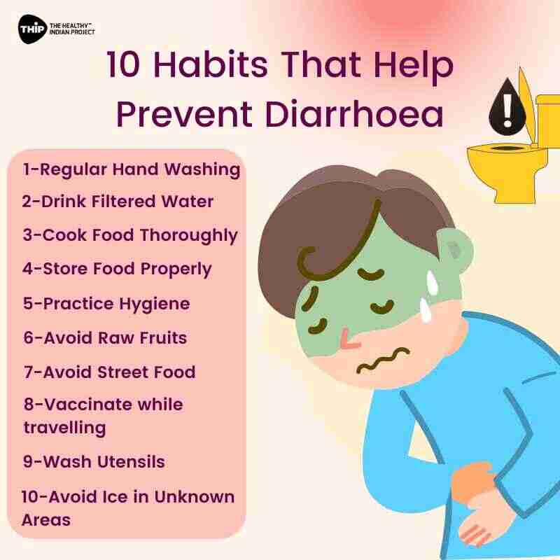 What are the 10 habits that help in prevention from diarrhoea?