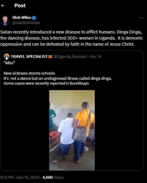 Fact Check: Is Dinga Dinga disease a demonic oppression?