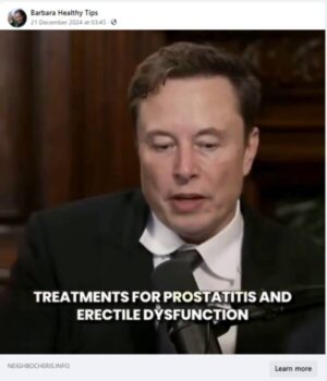 Did Elon Musk endorse a Barbara O’Neill remedy for ED and prostatitis?