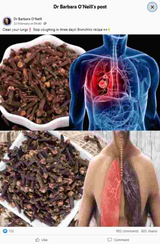 Can cloves clean lungs and stop coughing in three days?