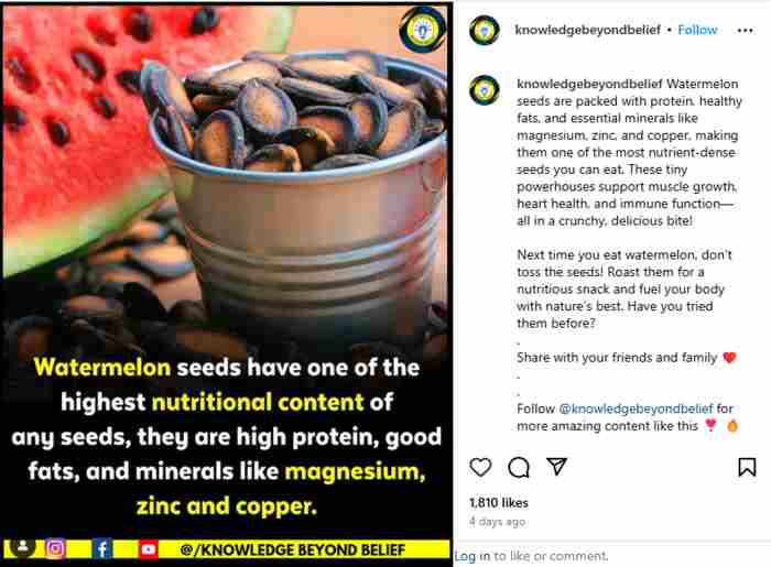 Do watermelon seeds have the highest nutritional content among all seeds?
